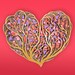 Sacred Geometry Heart 3-D Wood Art Living Room Art Heart Wall Art Laser ...