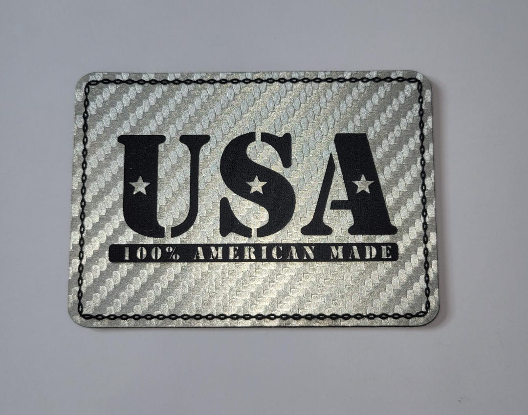 USA 100% American Made - Rectangle Leather Hat Patch - Etsy