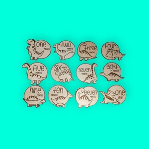 Baby Milestone Markers Dinosaur Theme Monthly Marker Wood Milestone ...