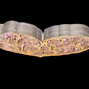 Sacred Geometry Heart 3-D Wood Art Living Room Art Heart Wall Art Laser ...