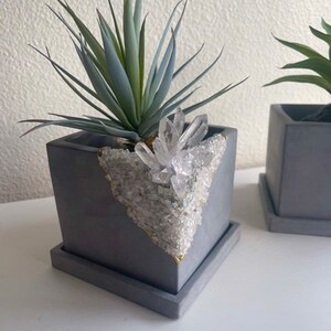 Square Crystal Planter Pots - Etsy