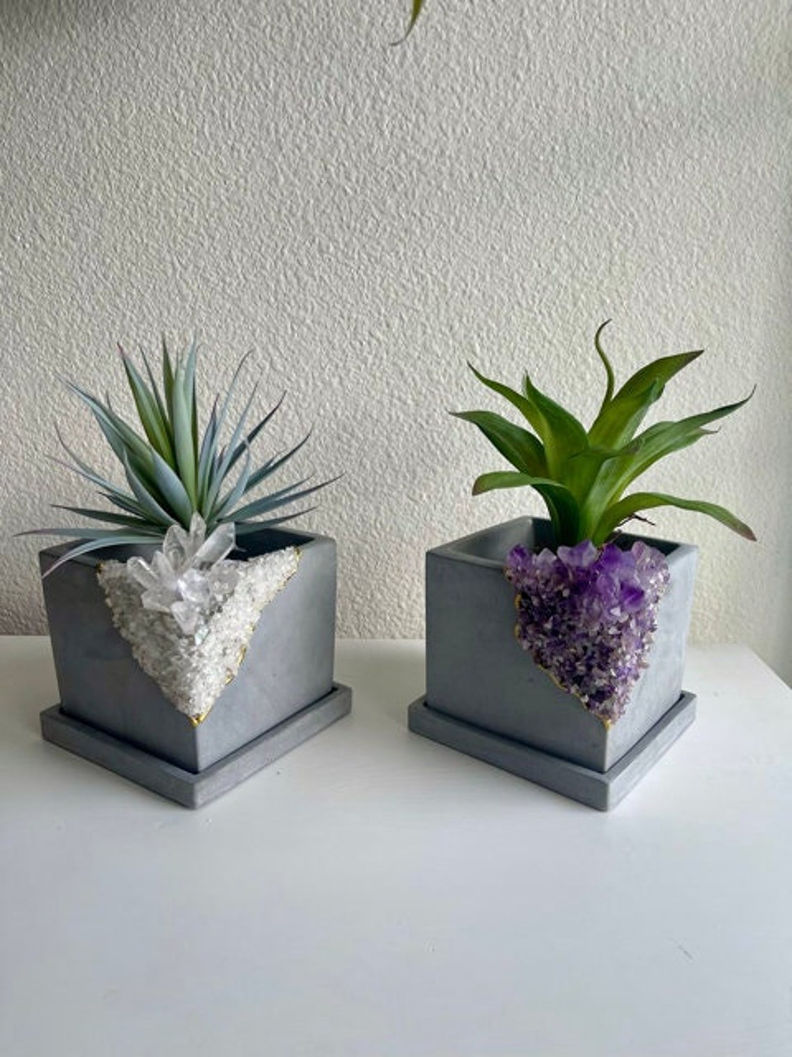 Square Crystal Planter Pots - Etsy