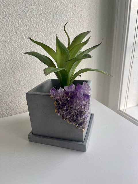 Square Crystal Planter Pots - Etsy