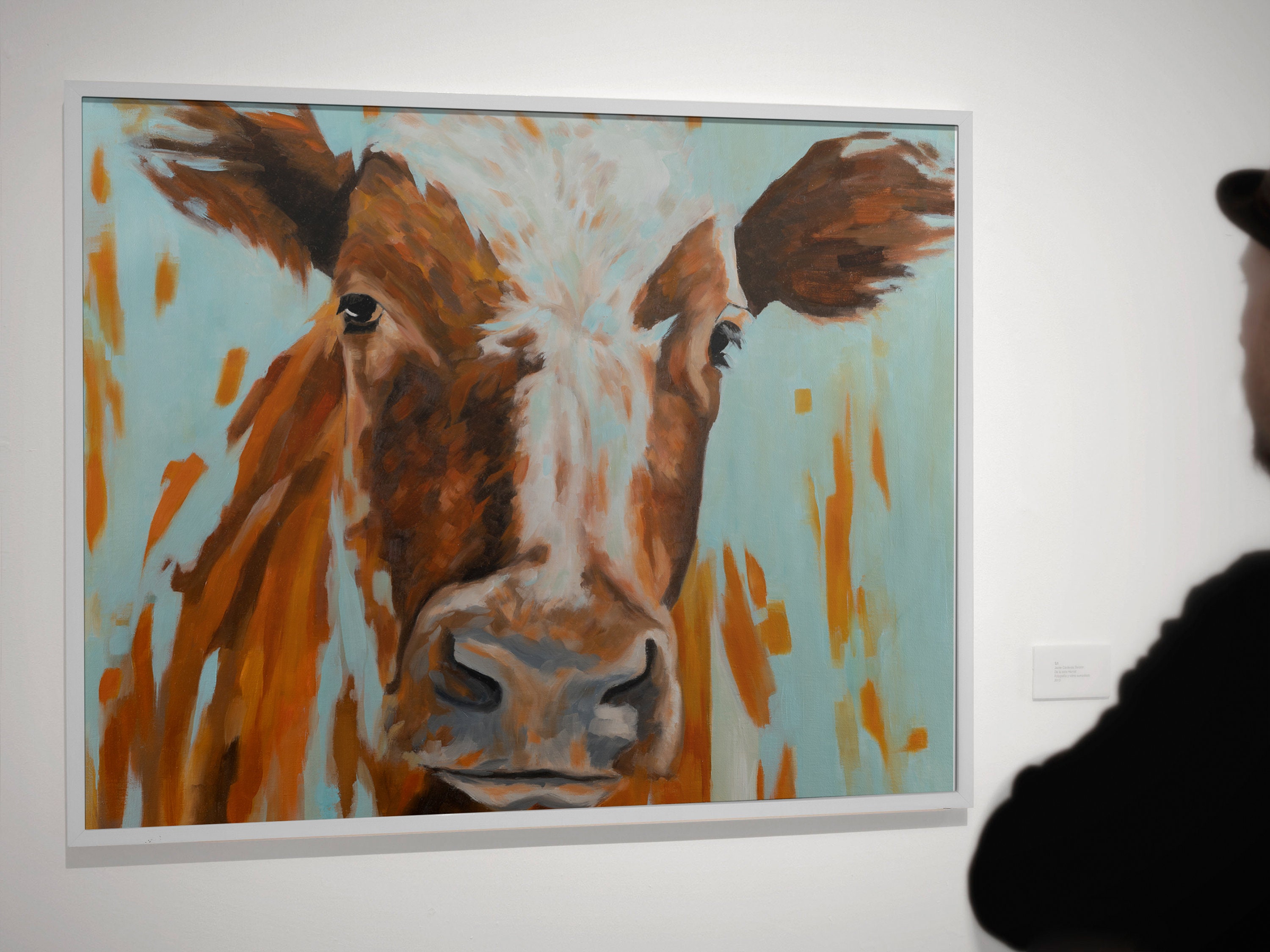 Original Cow Painting by Aharon Vaknin Art, Colourful Animal ,farmhouse ...