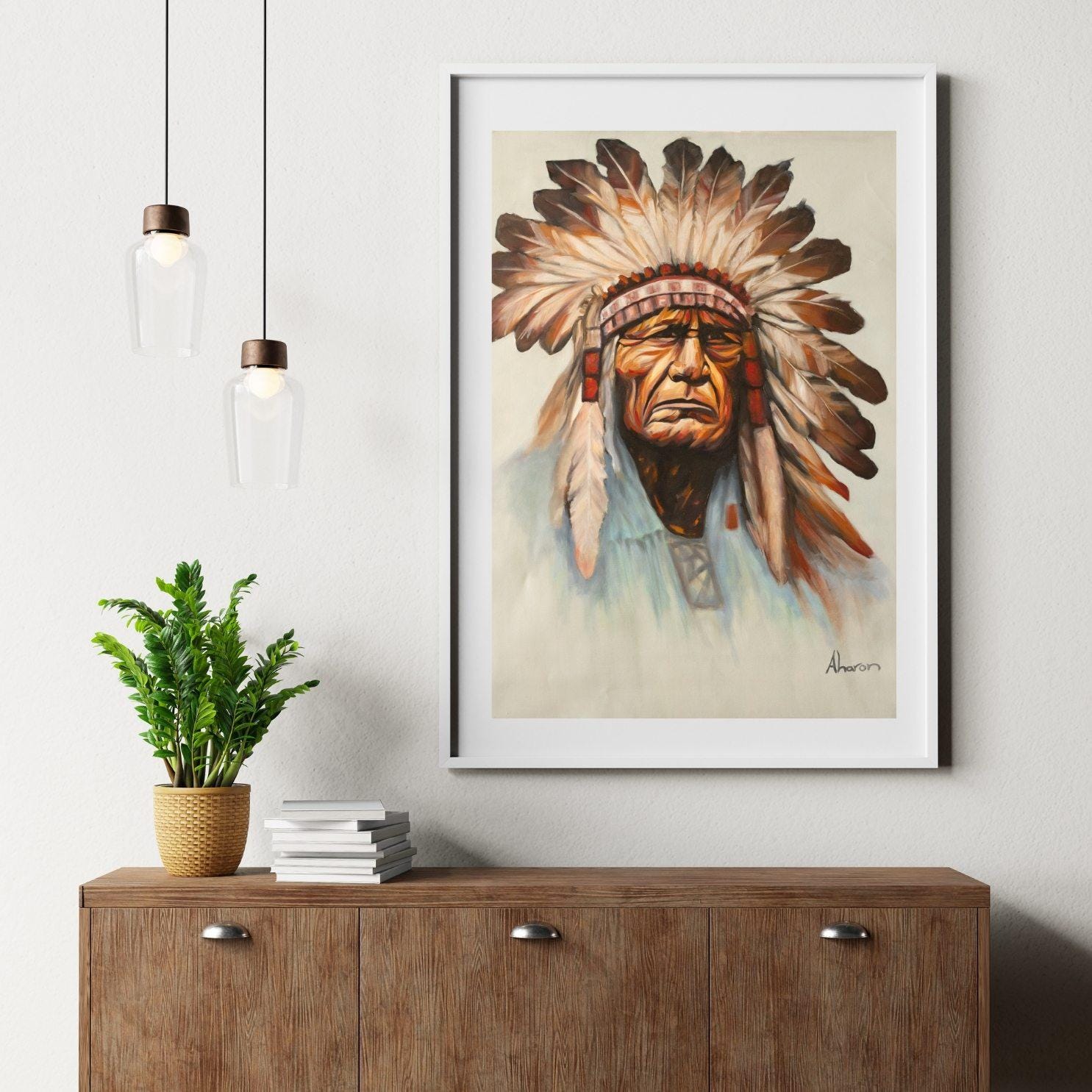 Original Painting of Native American , Art Native ,wall Art Decor ...