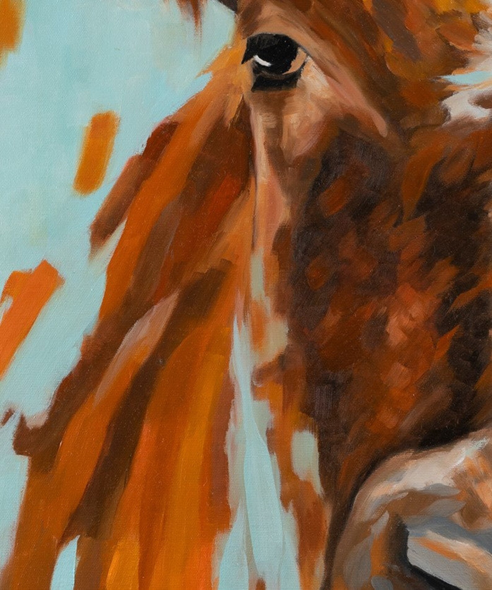 Original Cow Painting by Aharon Vaknin Art, Colourful Animal ,farmhouse ...