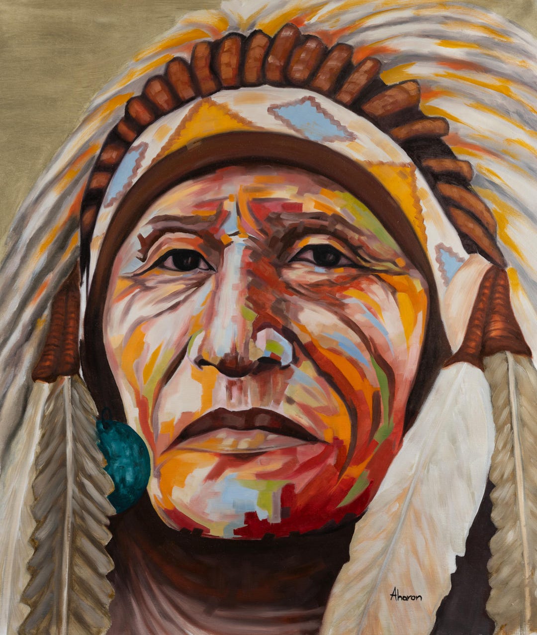 Original Painting of Native American , Art Native ,wall Art Decor ...