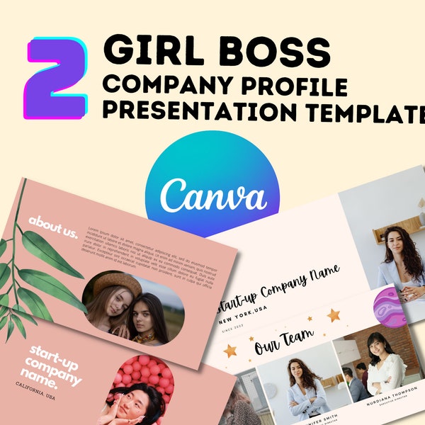 Canva Profile Presentation Template - Etsy