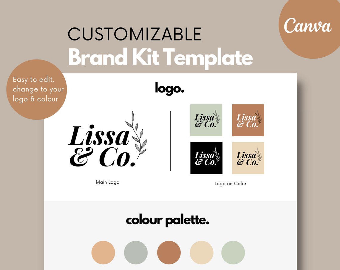 Canva Branding Kit Template Brand Kit for Brand Direction Brand Board ...