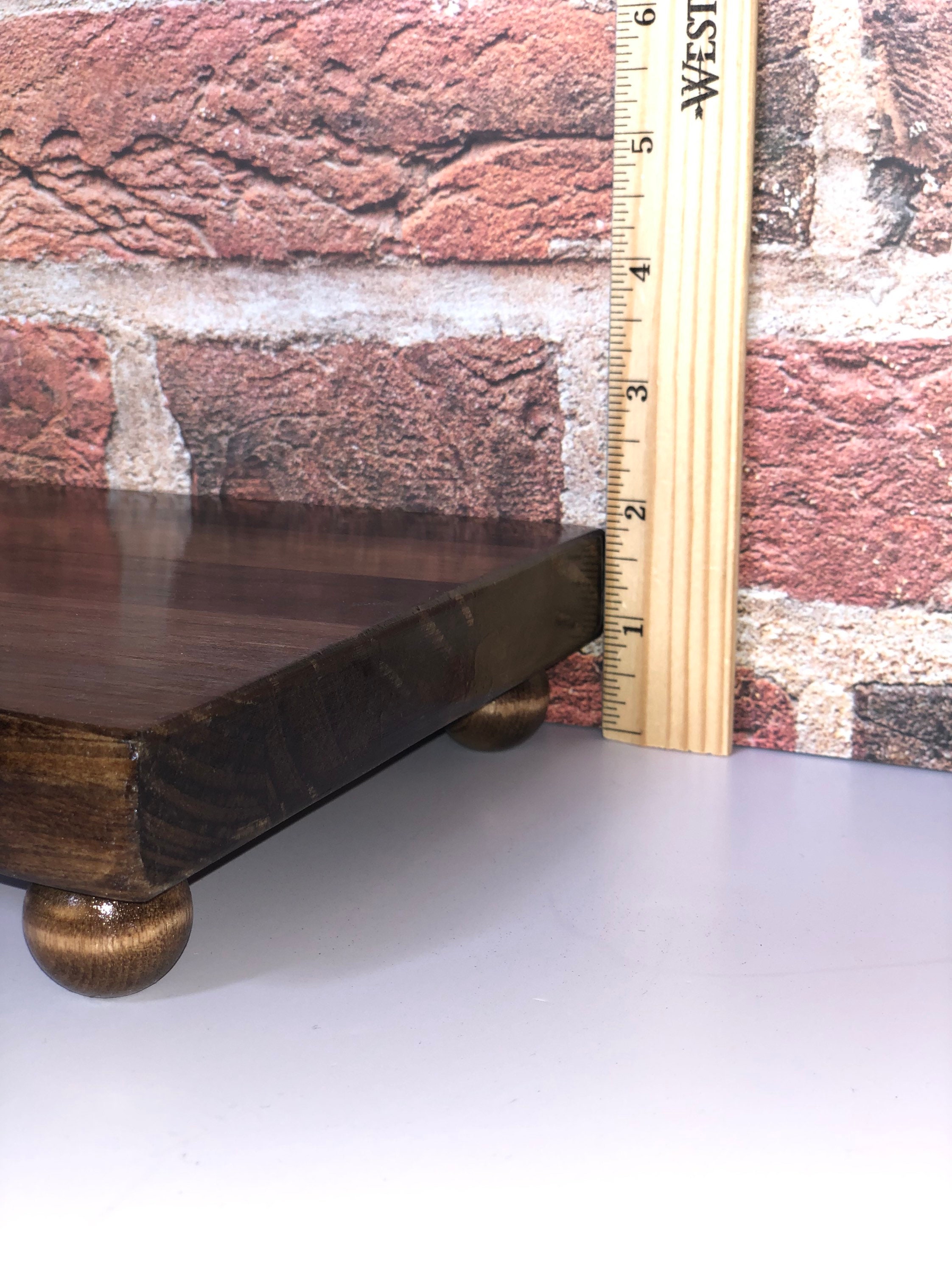 Corner Wood Stand Wood Display Countertop Stand Small Tray - Etsy