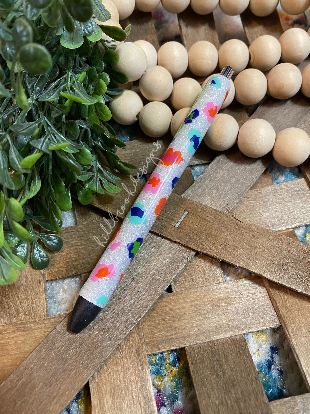 90's Nostalgia Gel Pen Glittery Leopard Print Pen for Journaling ...