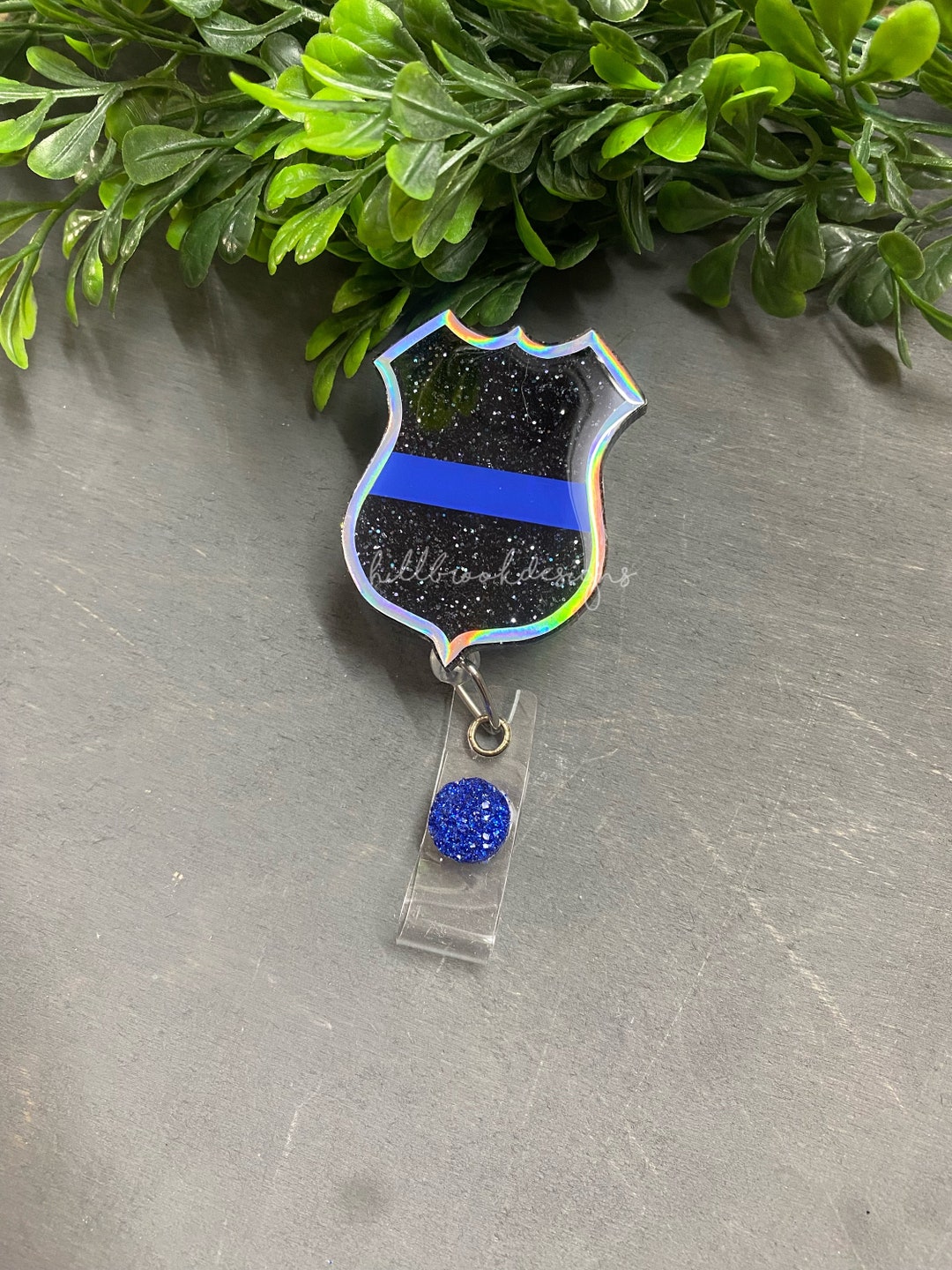 Thin Blue Line Badge ; Police Badge Reel - Etsy