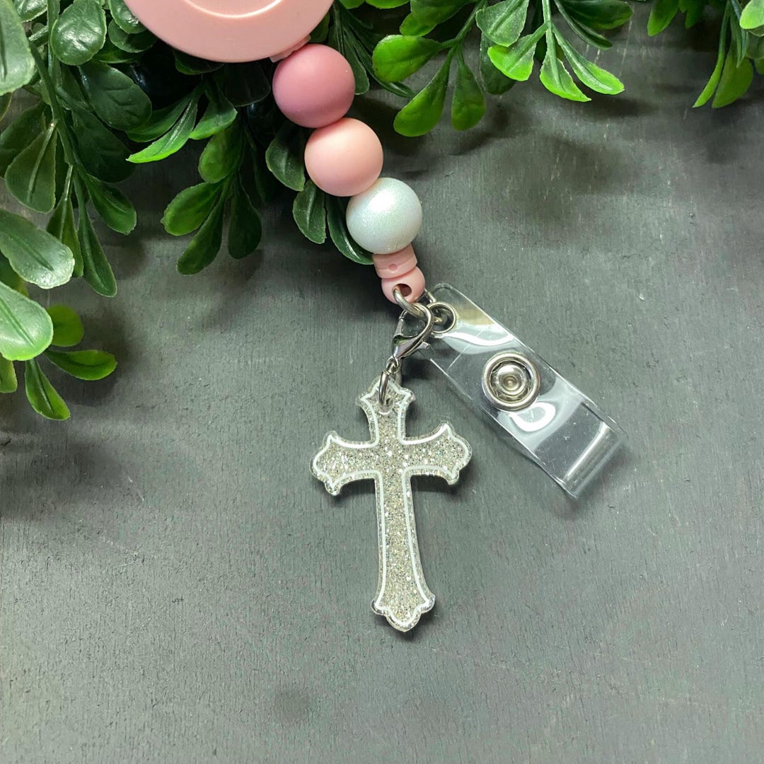 Cross Badge Reel Charm; Badge Charm - Etsy