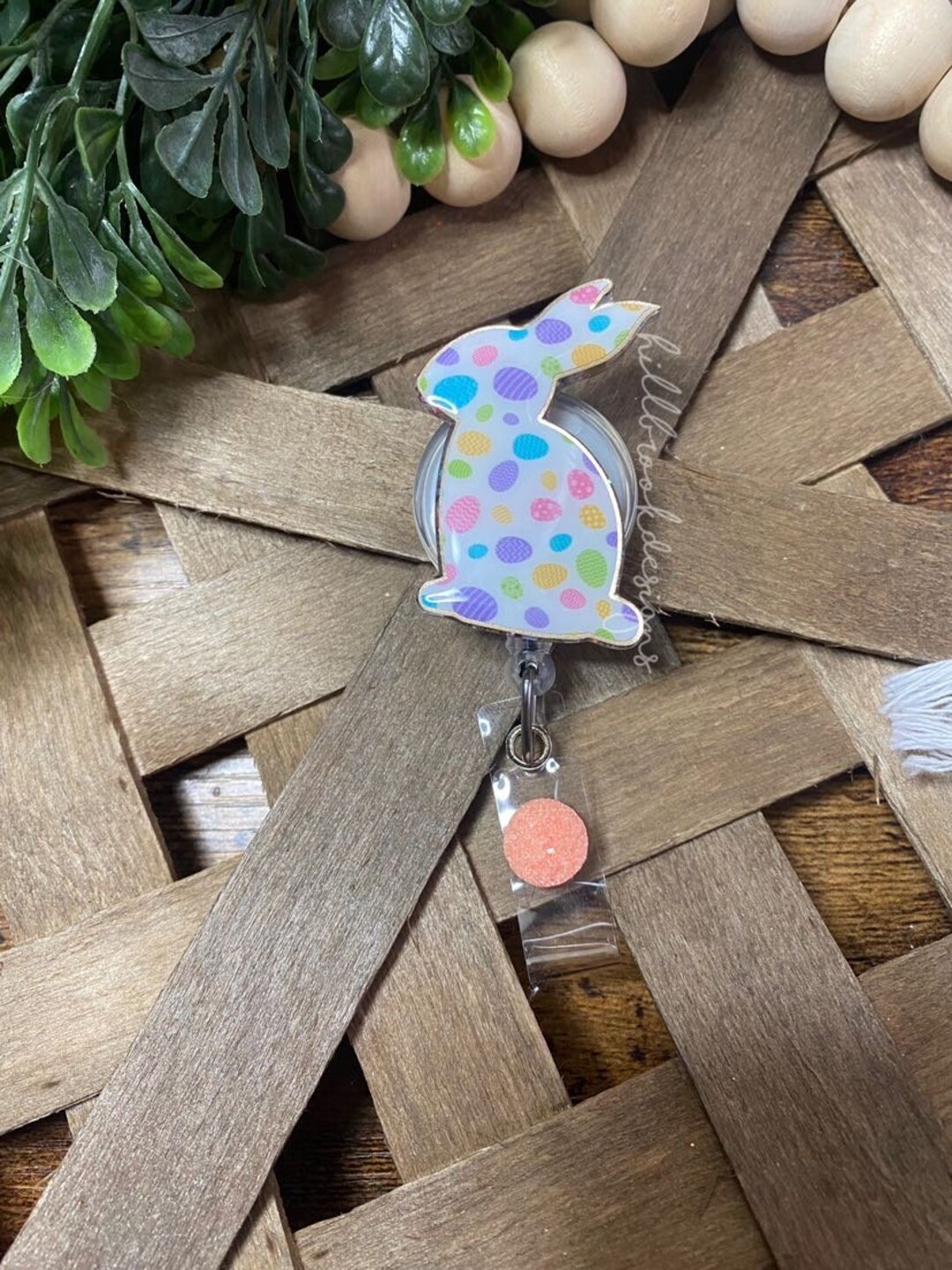 Easter Bunny Badge Reel; Spring Badge Reel - Etsy