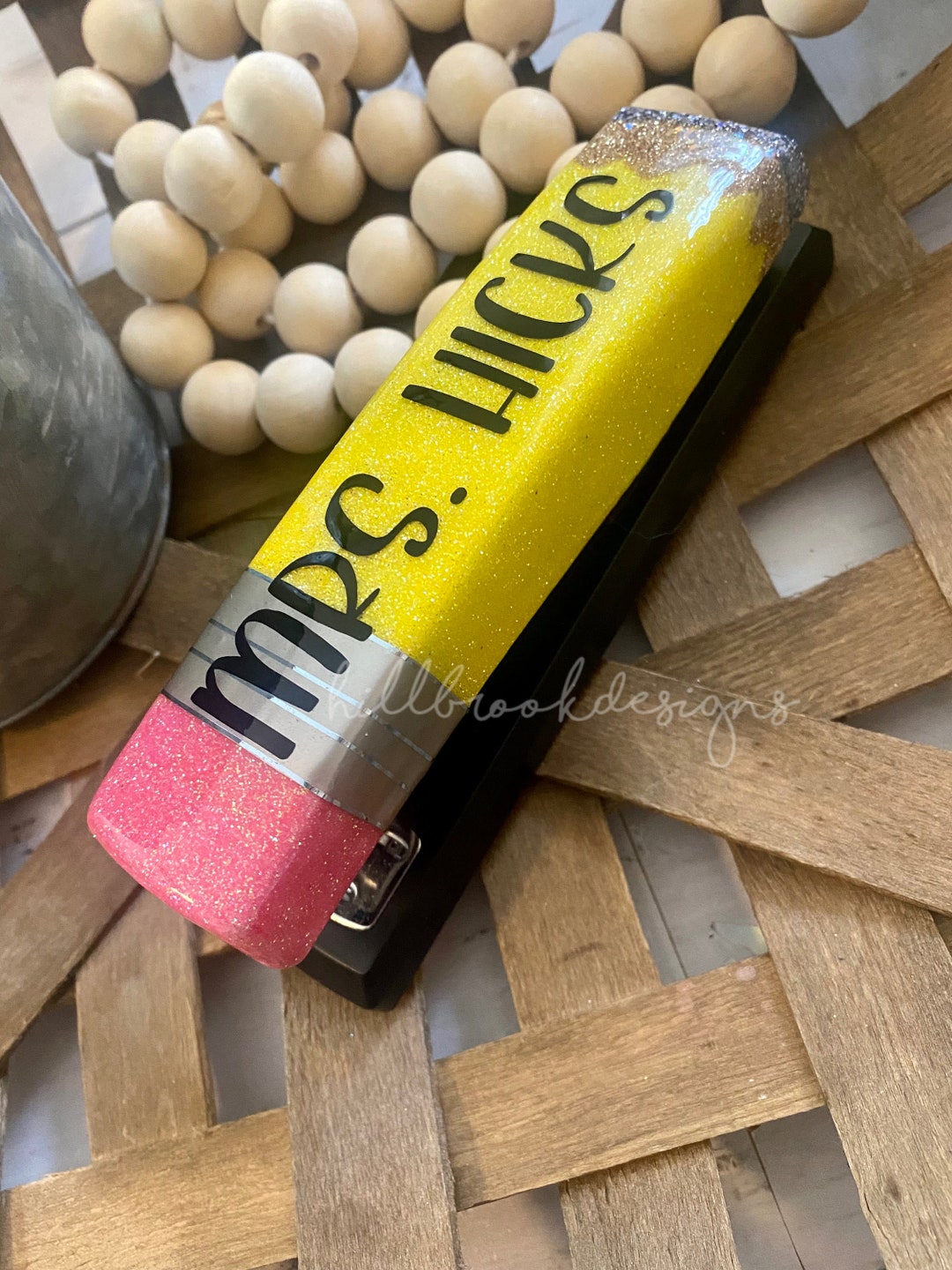 Glitter Stapler “pencil” ; Teacher Stapler - Etsy