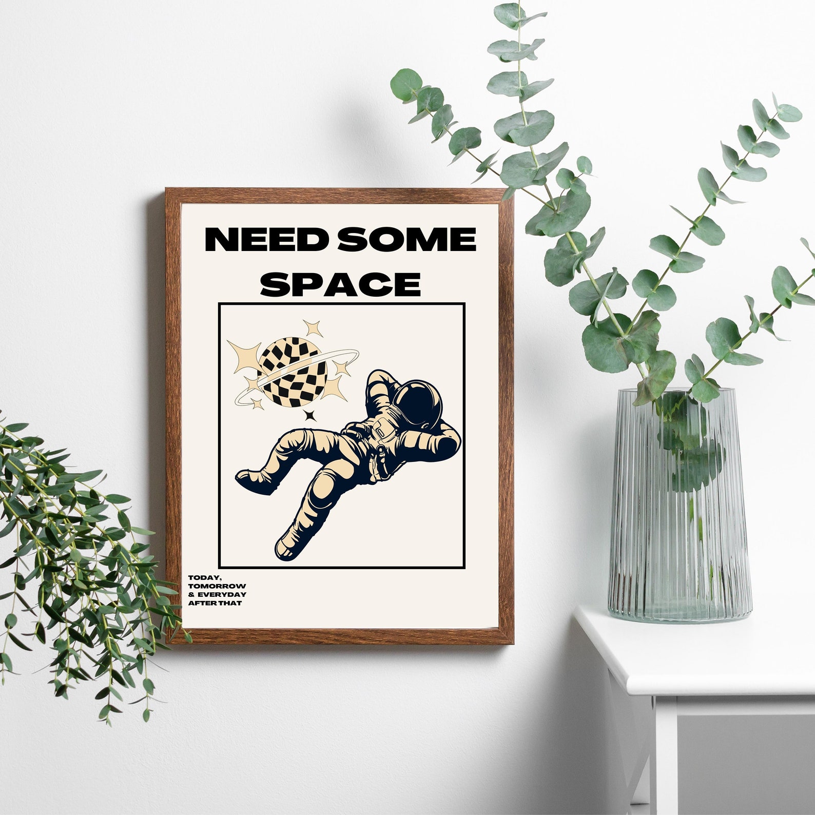 Need Some Space Retro Quote Wall Print Digital Download - Etsy