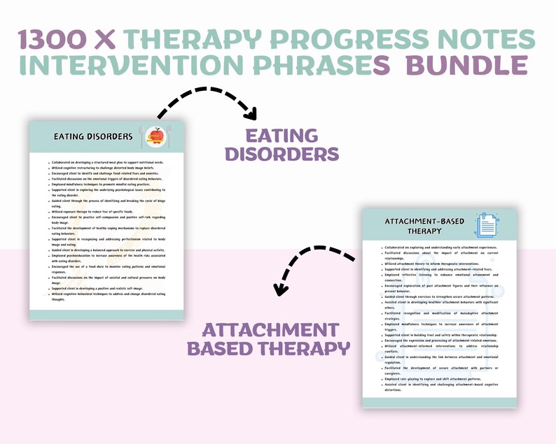 Therapy Progress Notes Intervention Phrases -+1200 Interventions With ...