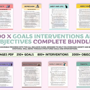 Therapy Goals & Interventions Bundle: Measurable Objectives (PDF) - Etsy