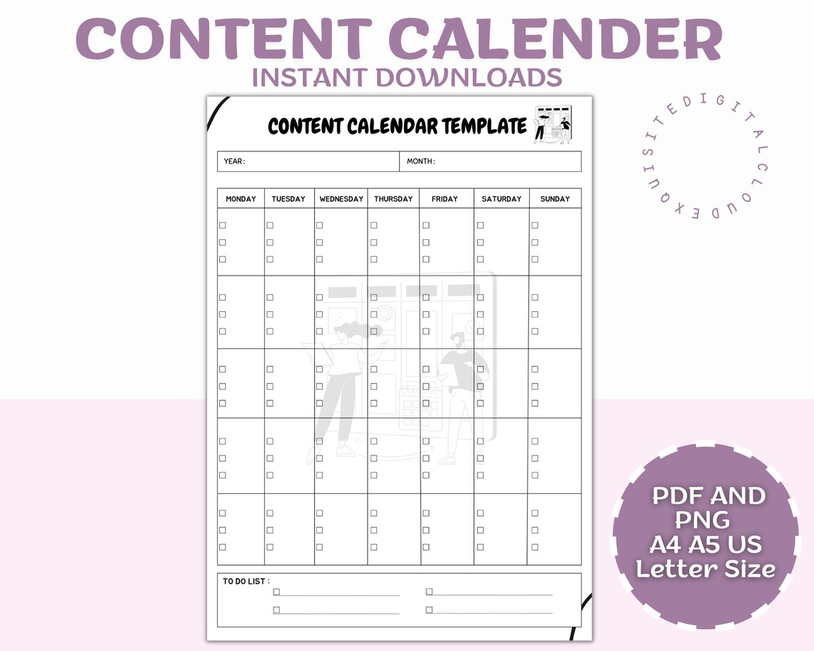 Content Calender Template 2023 Content Planner Content - Etsy UK