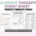 Psychotherapy Cheat Sheets, Therapist Cheat Sheets, Clinical Terms ...