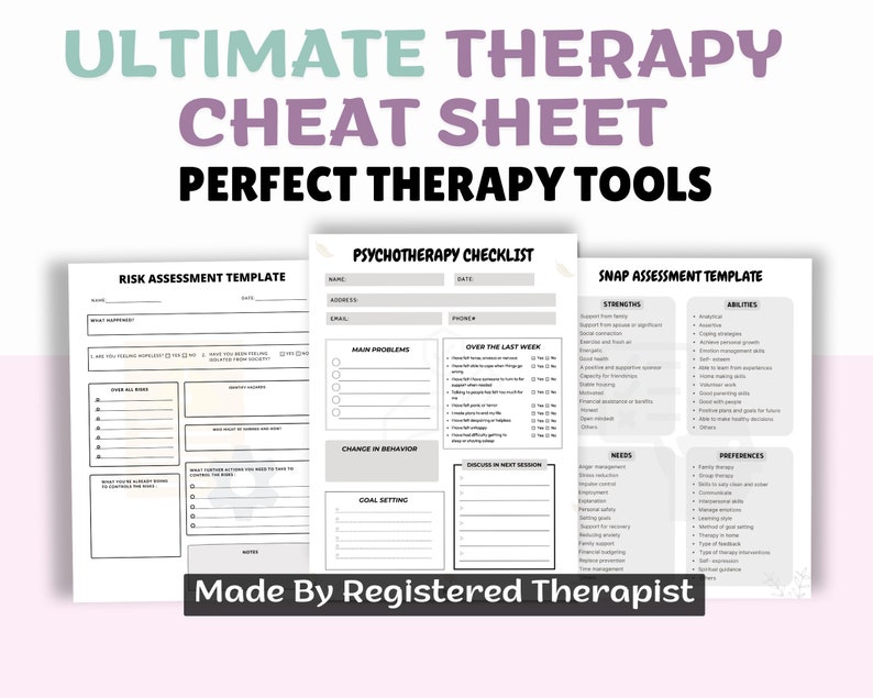 Psychotherapy Cheat Sheets, Therapist Cheat Sheets, Clinical Terms ...