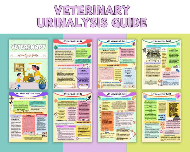 Veterinary Urinalysis Guide, Vet Tech Bundle, Veterinary Notes, Vet ...