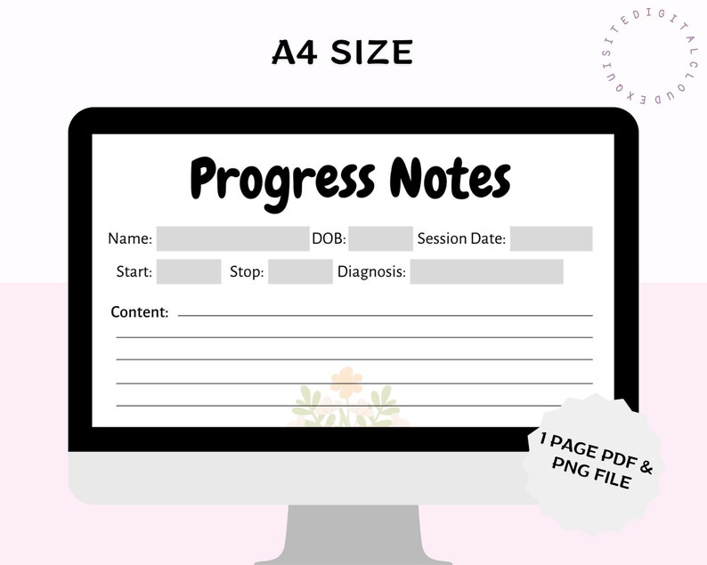 Progress Notes for Therapist Progress Notes Template Fillable Editable ...