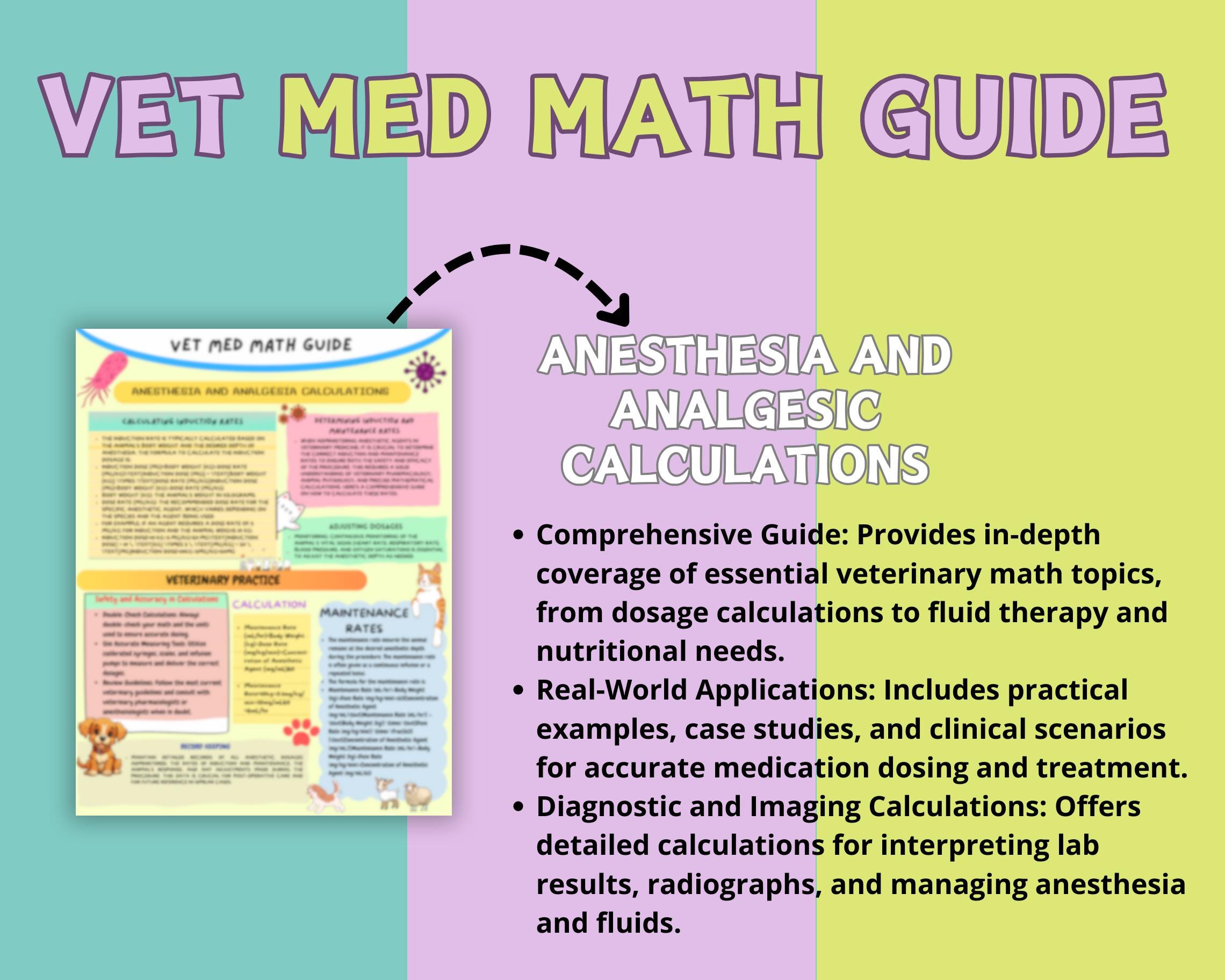 Vet Med Math Guide: Veterinary Calculations Cheat Sheets (digital ...