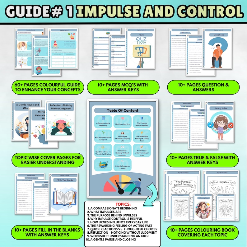 Impulse Control Mega Bundle Workbook: Emotional Regulation, 715+ Pages ...