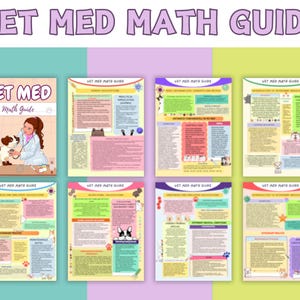 Vet Med Math Guide: Veterinary Calculations Cheat Sheets (digital ...