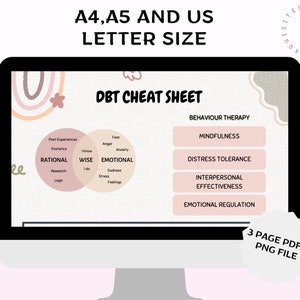 DBT Cheat Sheet, DBT Skills, BPD, Dbt Bundle, Dbt Flashcards, Coping ...