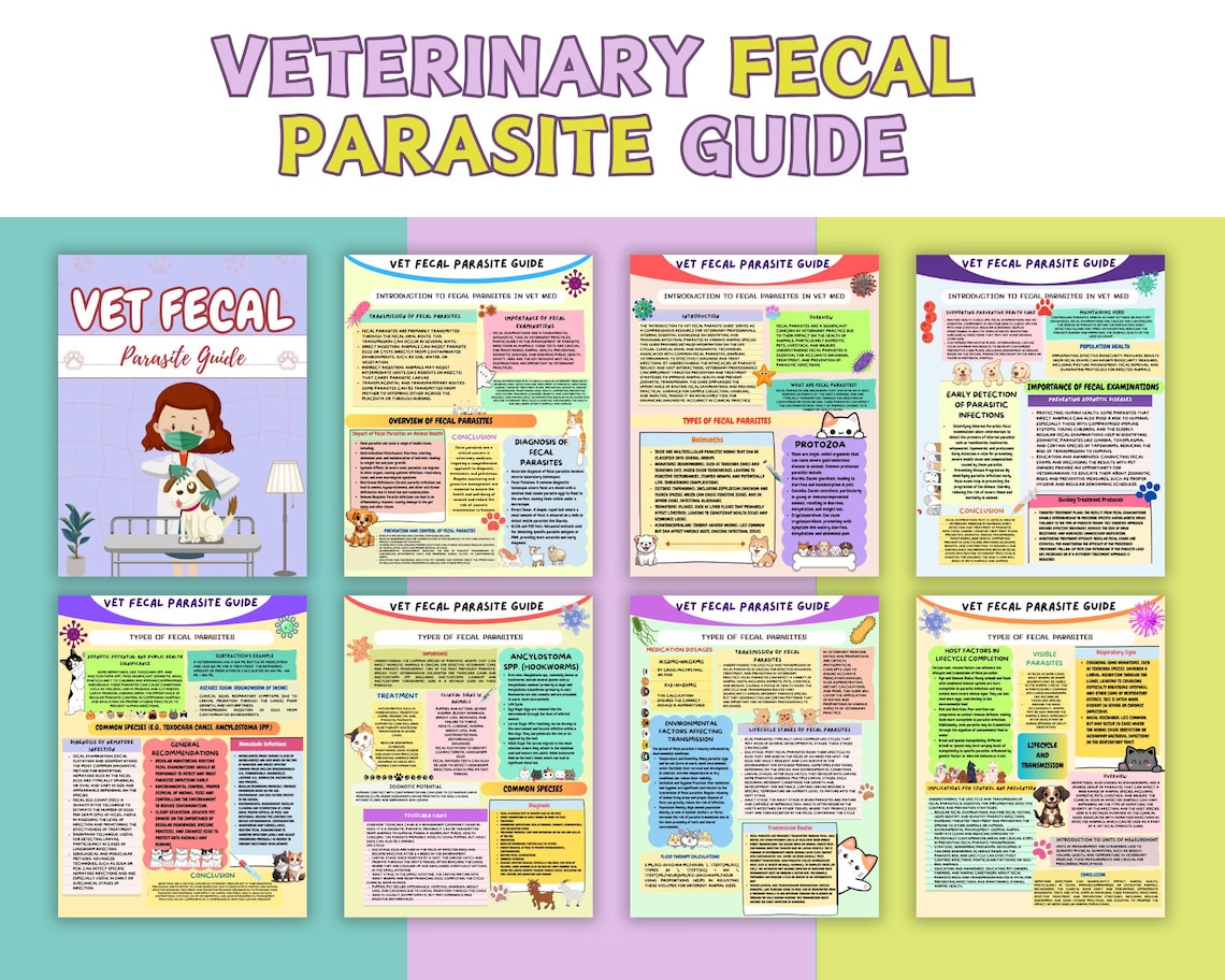 Veterinary Fecal Parasite Guide: Vet Tech Notes (digital Download) - Etsy