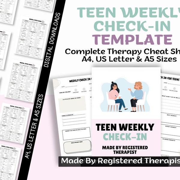 Therapy Check in Sheet - Etsy