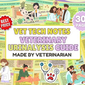 Veterinary Urinalysis Guide, Vet Tech Bundle, Veterinary Notes, Vet ...