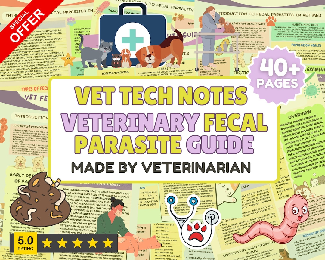 Veterinary Fecal Parasite Guide: Vet Tech Notes (digital Download) - Etsy