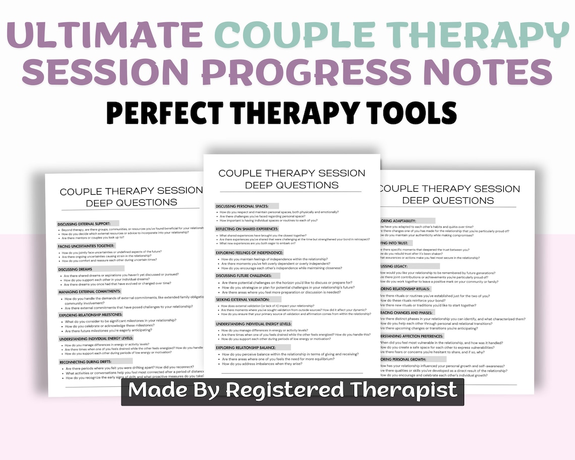 Couple Therapy Question, Couple Therapy Intervention, Therapy Questions ...
