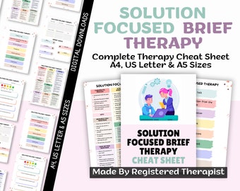 Solution Focused Therapy Questions Cheat Sheet Sfbt Worksheets Solution ...