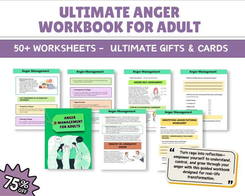 Anger Management for Teens and Adults. Anger Workbook. Self-regulation ...