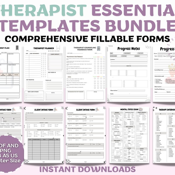 Therapist Progress Sheet Template - Etsy