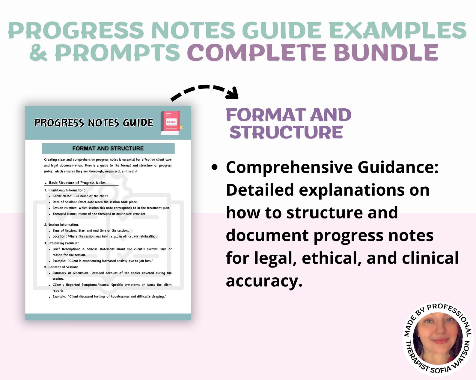 Therapist Progress Notes Guide: Examples & Prompts (PDF) - Etsy