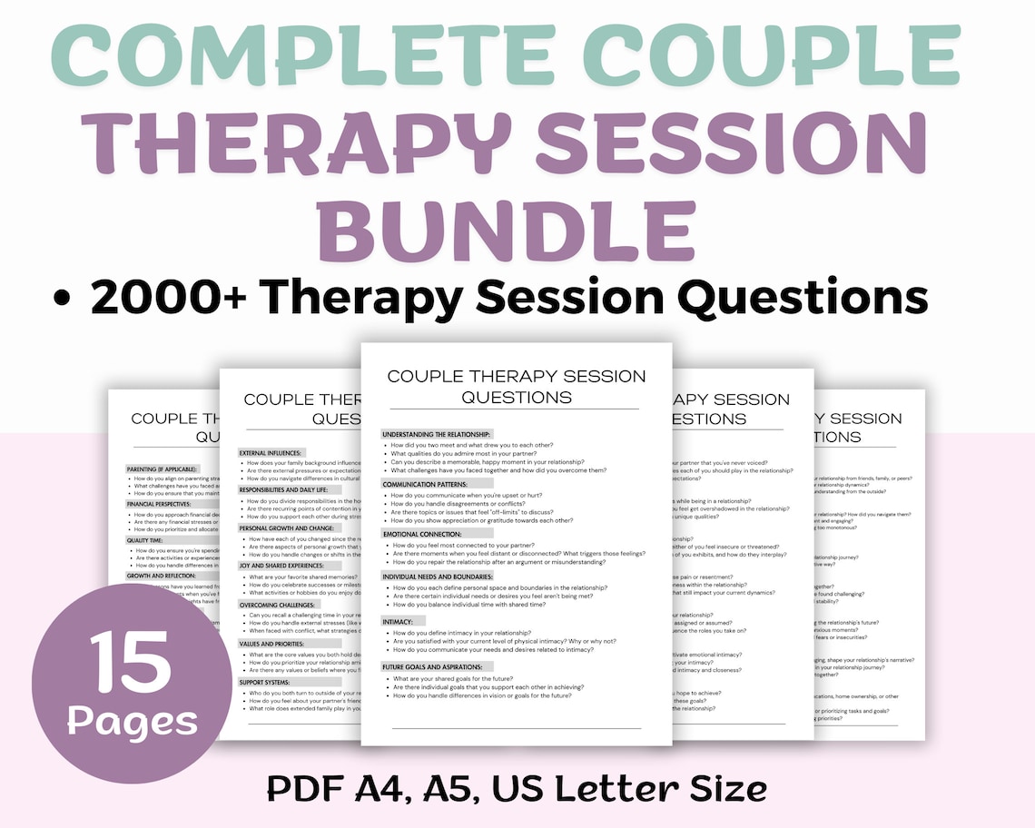 Couple Therapy Question, Couple Therapy Intervention, Therapy Questions ...
