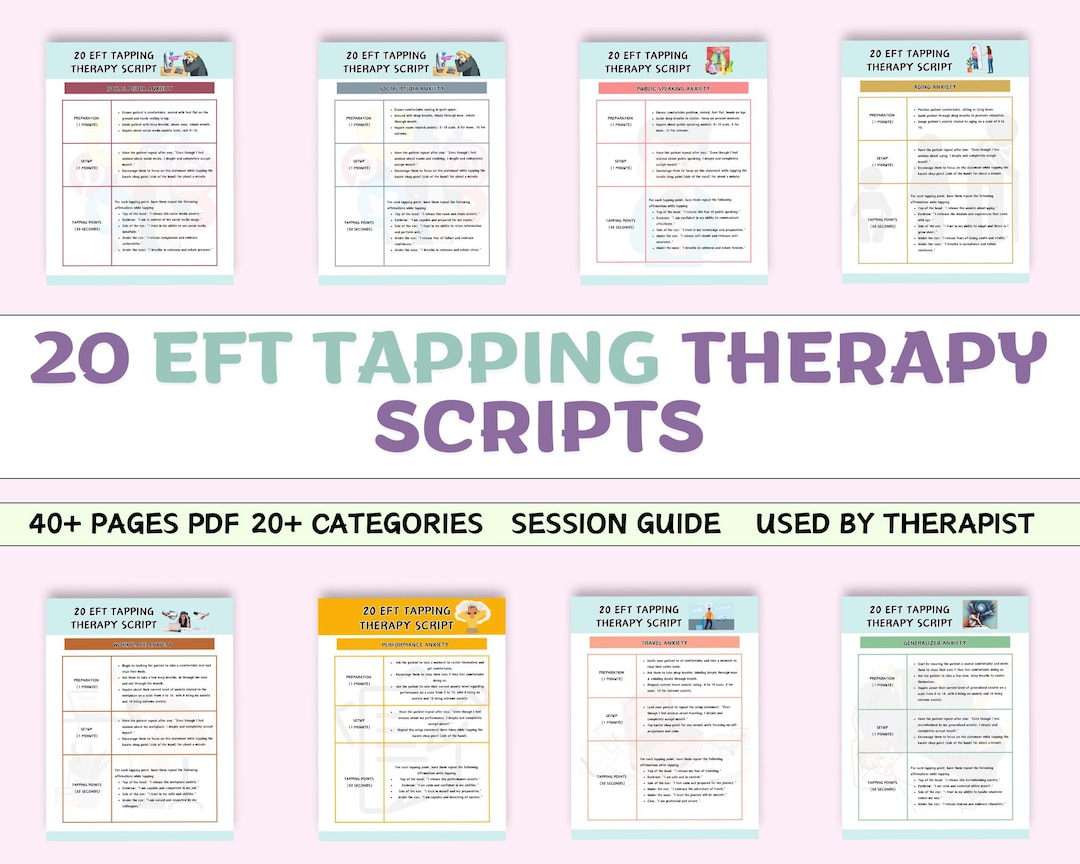 EFT Tapping Therapy Scripts | Therapy Tools Therapy Intervention ...