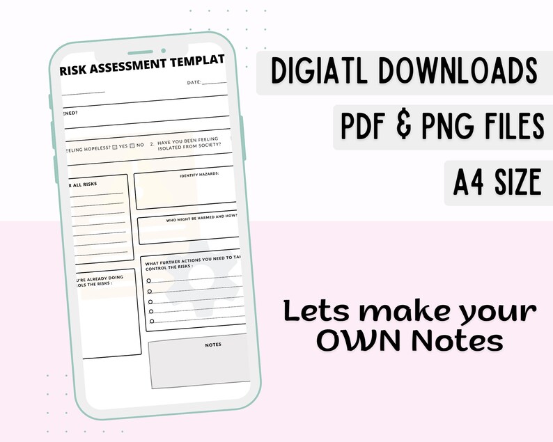 Risk Assessment Template, Mental Health Form, Risk Management Tool ... Risk Assessment Template, Mental Health Form, Risk Management Tool ...