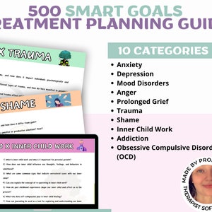 SMART Goals Therapy Treatment Planning Guide: 500+ Examples (PDF) - Etsy