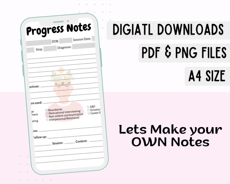Progress Notes for Therapist Progress Notes Template Fillable Editable ...