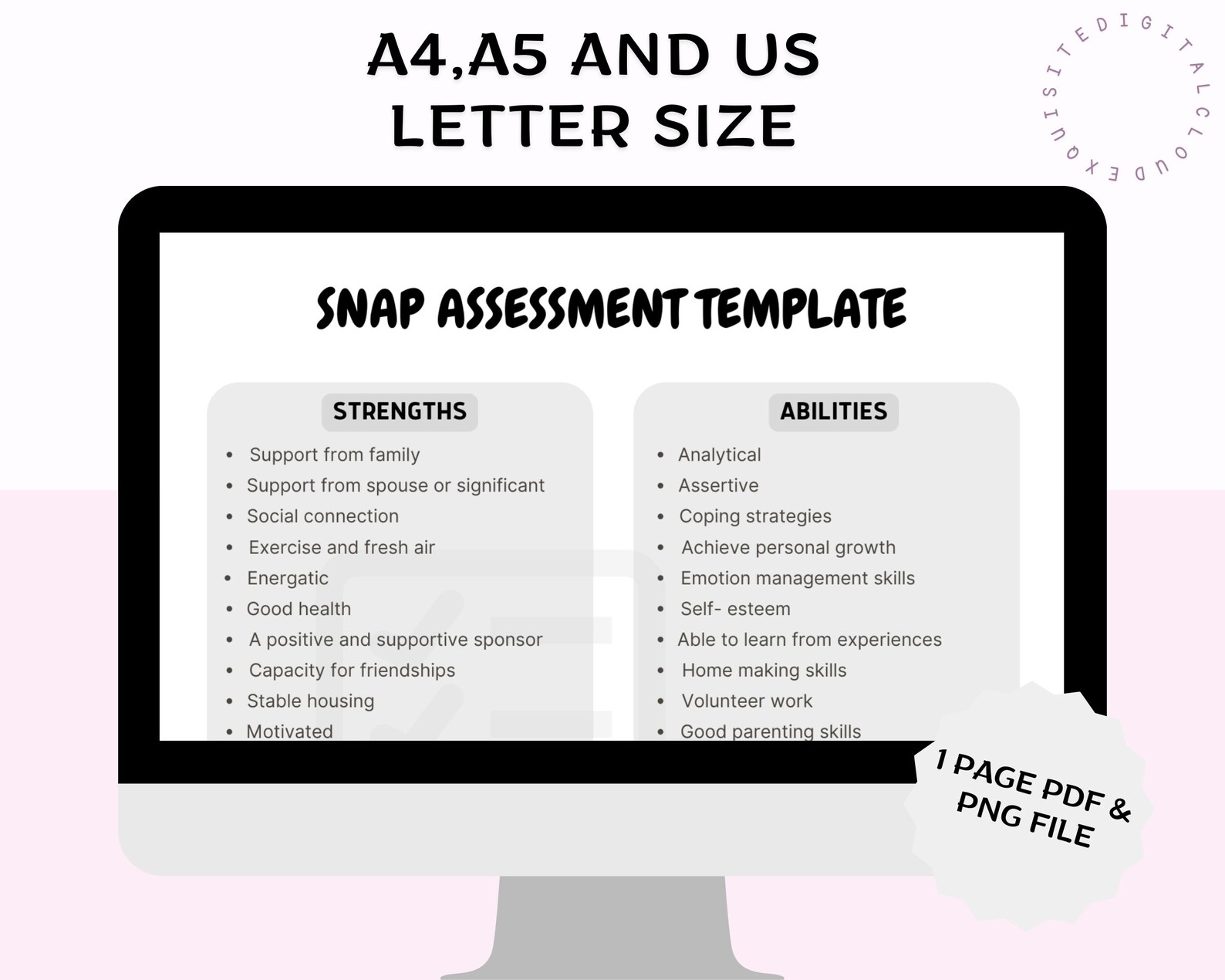 SNAP Assessment Strengths, Needs, Abilities, Preferences Assessment ...