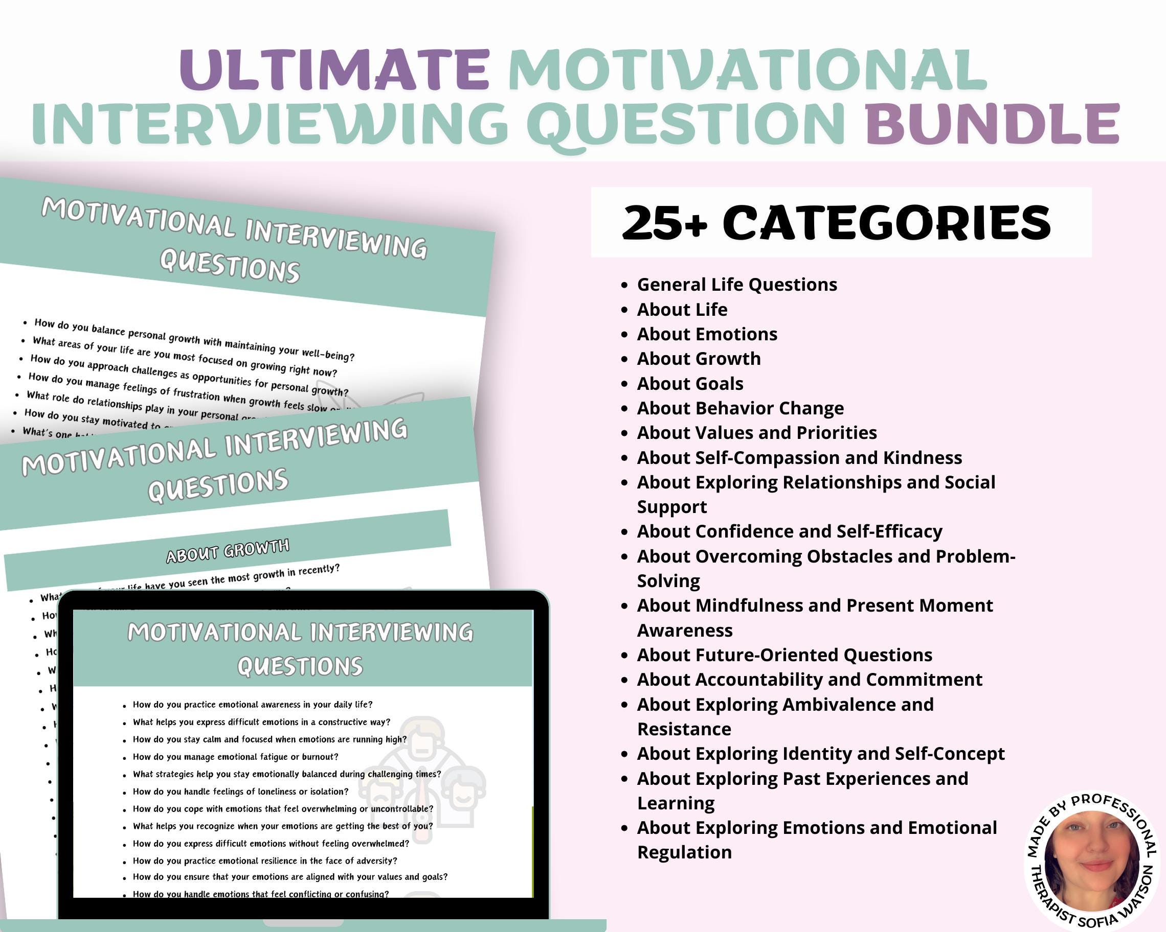 Motivational Interviewing Questions: Therapist Cheat Sheet (PDF ...