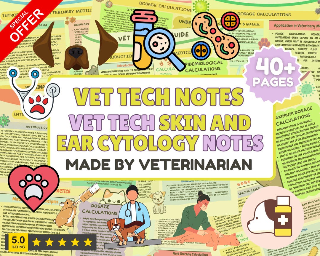 Veterinary Tech Skin and Ear Cytology Notes Perfect for Vet Students ...