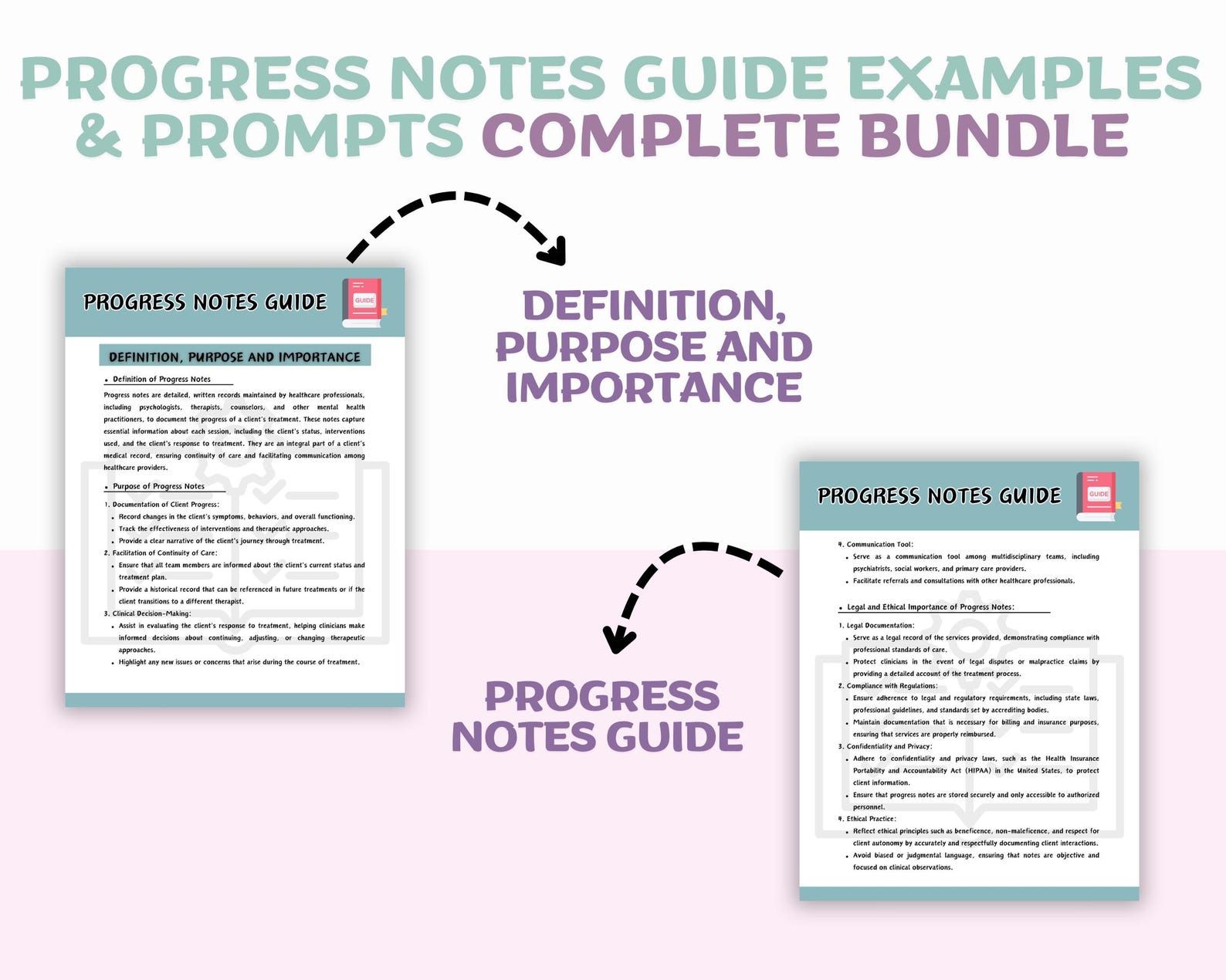 Therapist Progress Notes Guide: Examples & Prompts (PDF) - Etsy