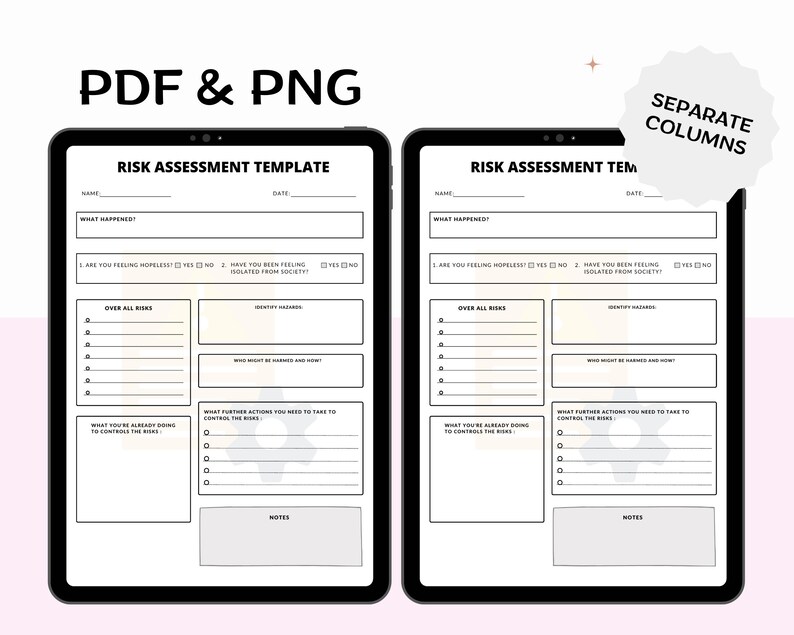 Risk Assessment Template, Mental Health Form, Risk Management Tool ... Risk Assessment Template, Mental Health Form, Risk Management Tool ...